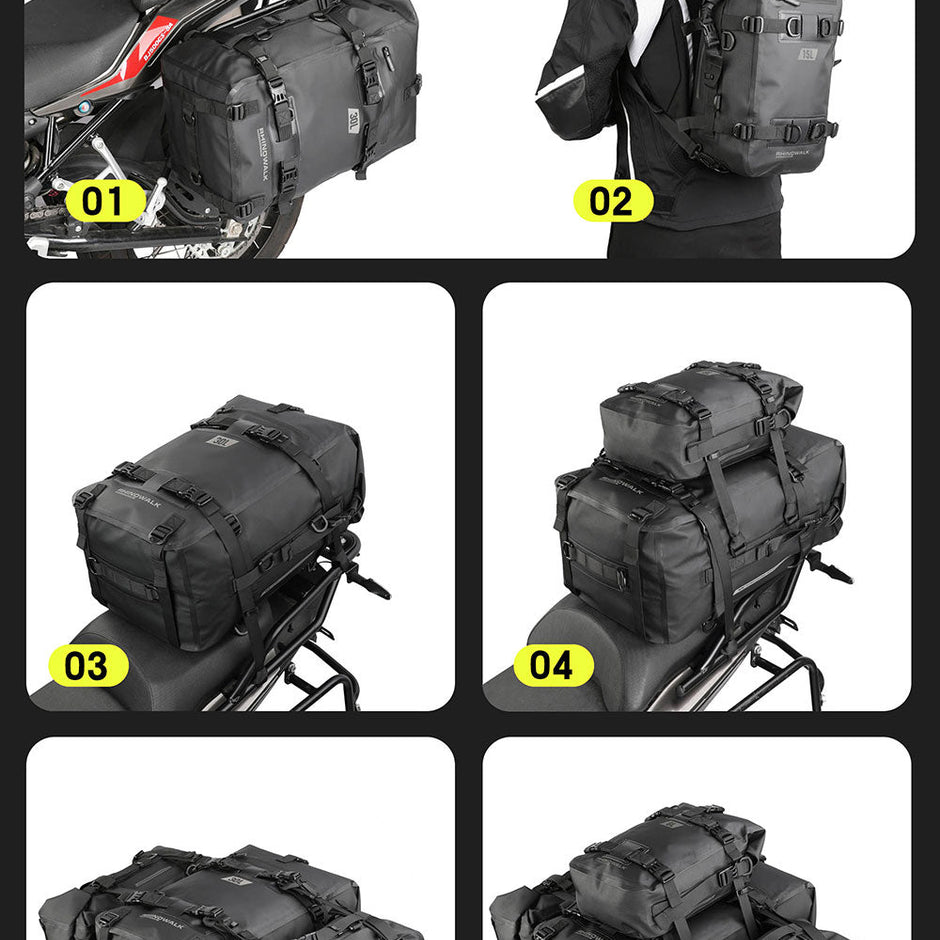 Waterproof Modular Motorcycle Packs 8L/15L/30L – Rhinowalk Official Store